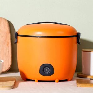 mini rice cooker, 1.8l small multi-function rice cooker, suitable for 1-3 people rice cooker, with detachable non-stick pan and heat preservation function (color : orange)