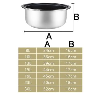 Rice cooker 8/10/13/15/19/23/30L large thickened honeycomb black crystal non-stick inner for restaurants hotels for 60 people cooker rice (Size : 30L)