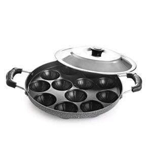 zest non-stick appam patra maker paniyaram takoyaki aebleskiver - size: 23cm