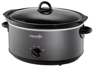 crock-pot 7 quart slower cooker, food warmer, charcoal (scv700-kc)