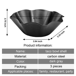 RUVINCE Tortilla Maker Large-Nonstick Taco Shell Maker Salad Bowl Perfect Tortilla Pan (Carbon steel, 8.75")