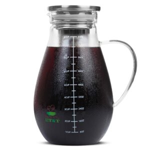 btat- cold brew coffee maker, iced coffee maker, 2 liter (2 quart, 64 oz), iced tea maker, cold brew maker, tea pitcher, coffee accessories, iced tea pitcher, cold brew system, cold brew pitcher