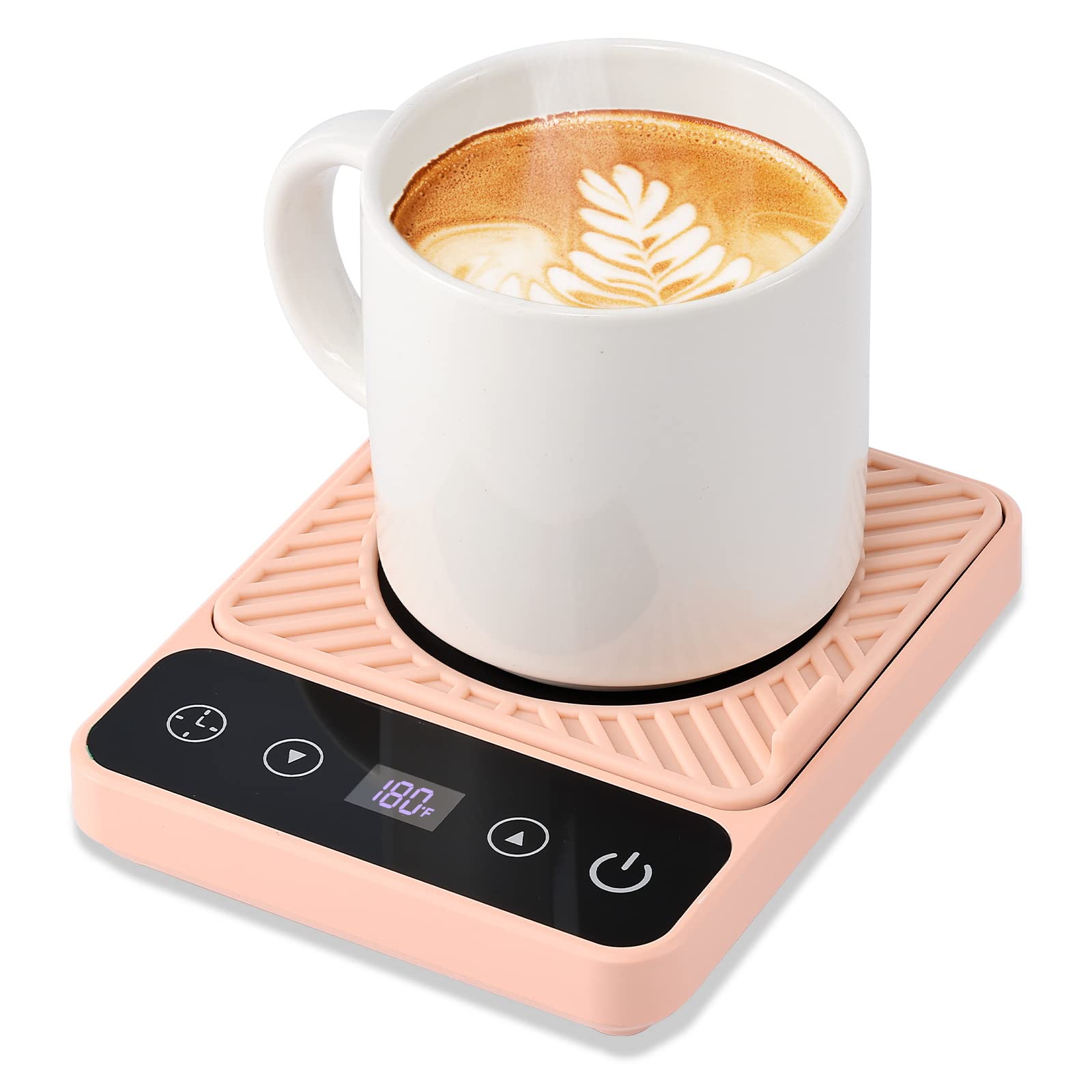 Coffee Warmer for Desk - Electric Mug Warmer, Coffee Mug Warmer with Timer, 6 Temp Mug Warmer, LED Display Smart Coffee Cup Warmer, Mug Heater for Coffee Tea Pink