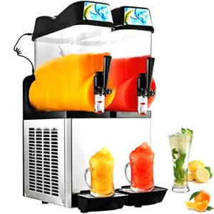 vevor frozen drink machine, 12lx2 tanks commercial margarita machine, 700w commercial slushy machine, stainless steel margarita machines, efficient cooling perfect for cafes restaurants bars