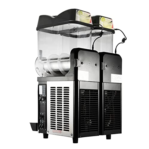 VEVOR Frozen Drink Machine, 12LX2 Tanks Commercial Margarita Machine, 700W Commercial Slushy Machine, Stainless Steel Margarita Machines, Efficient Cooling Perfect for Cafes Restaurants Bars