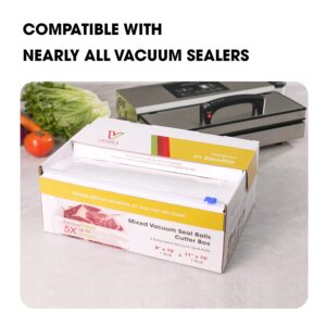 Vacuum Sealer Roll (8” x 150’) Keeper with Cutter - Premium Seal Bags for Food Saver, Ideal for Meal Prep, Sous Vide, and Storage, Vesta Precision