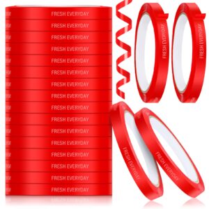 12 packs bag tape sealer, 3/8 inch poly bag sealer tape, plastic tape bag sealer for bags package vegetables meat cake icing packaging and sealing (red, 66yd)