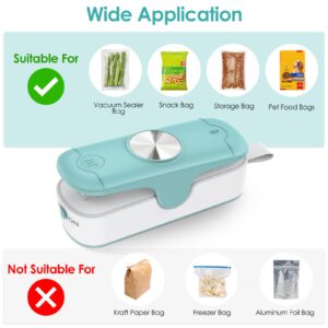 OGERY Bag Sealer, 2 in 1 Mini Heat Sealer with Cutter, Portable Food Sealer Mini Sealing Machine Kitchen Gadget For Chip Bags Plastic Bags Food Storage (Battery Included)