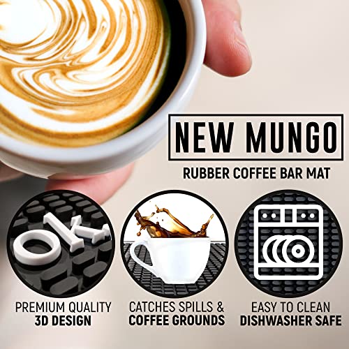 New Mungo Coffee Bar Mat - Coffee Bar Accessories for Coffee Station, Coffee Accessories, Coffee Bar Decor, Coffee Decor - Ok, But First Coffee Maker Mat for Countertops - Rubber Mat - 18”x12”