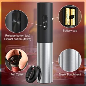 Electric Wine Bottle Openers KB1-Electric Wine Opener, Battery Powered Automatic Wine Bottle Opener With Foil Cutter, One-click Button Wine Corkscrew Remover Easy Operation