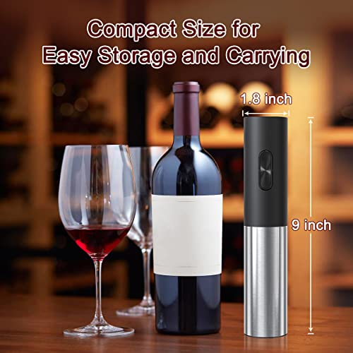 Electric Wine Bottle Openers KB1-Electric Wine Opener, Battery Powered Automatic Wine Bottle Opener With Foil Cutter, One-click Button Wine Corkscrew Remover Easy Operation