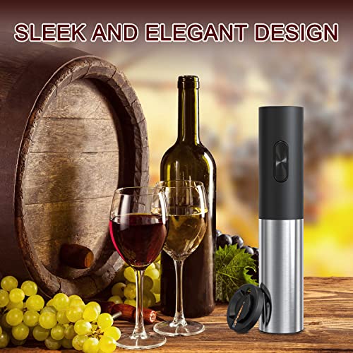 Electric Wine Bottle Openers KB1-Electric Wine Opener, Battery Powered Automatic Wine Bottle Opener With Foil Cutter, One-click Button Wine Corkscrew Remover Easy Operation