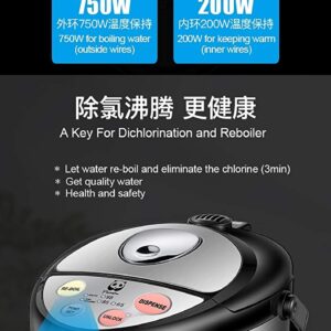 Panda Electric Hot Water Boiler and Warmer, Hot Water Dispenser, 304 Stainless Steel Interior (Stainless Steel/Brown, 4.0 Liter)