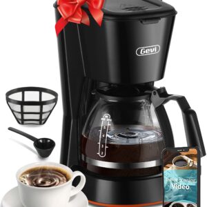 Gevi 5 Cups Small Coffee Maker, Compact Coffee Machine with Reusable Filter, Warming Plate and Coffee Pot for Home and Office