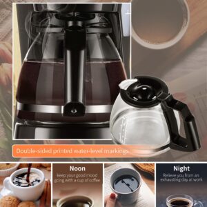 Gevi 5 Cups Small Coffee Maker, Compact Coffee Machine with Reusable Filter, Warming Plate and Coffee Pot for Home and Office