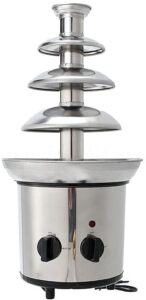 electric chocolate fondue fountain machine stainless steel 4-pound capacity for chocolate candy butter cheese (4-tier)