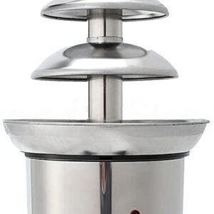 Electric Chocolate Fondue Fountain Machine Stainless Steel 4-Pound Capacity for Chocolate Candy Butter Cheese (4-Tier)