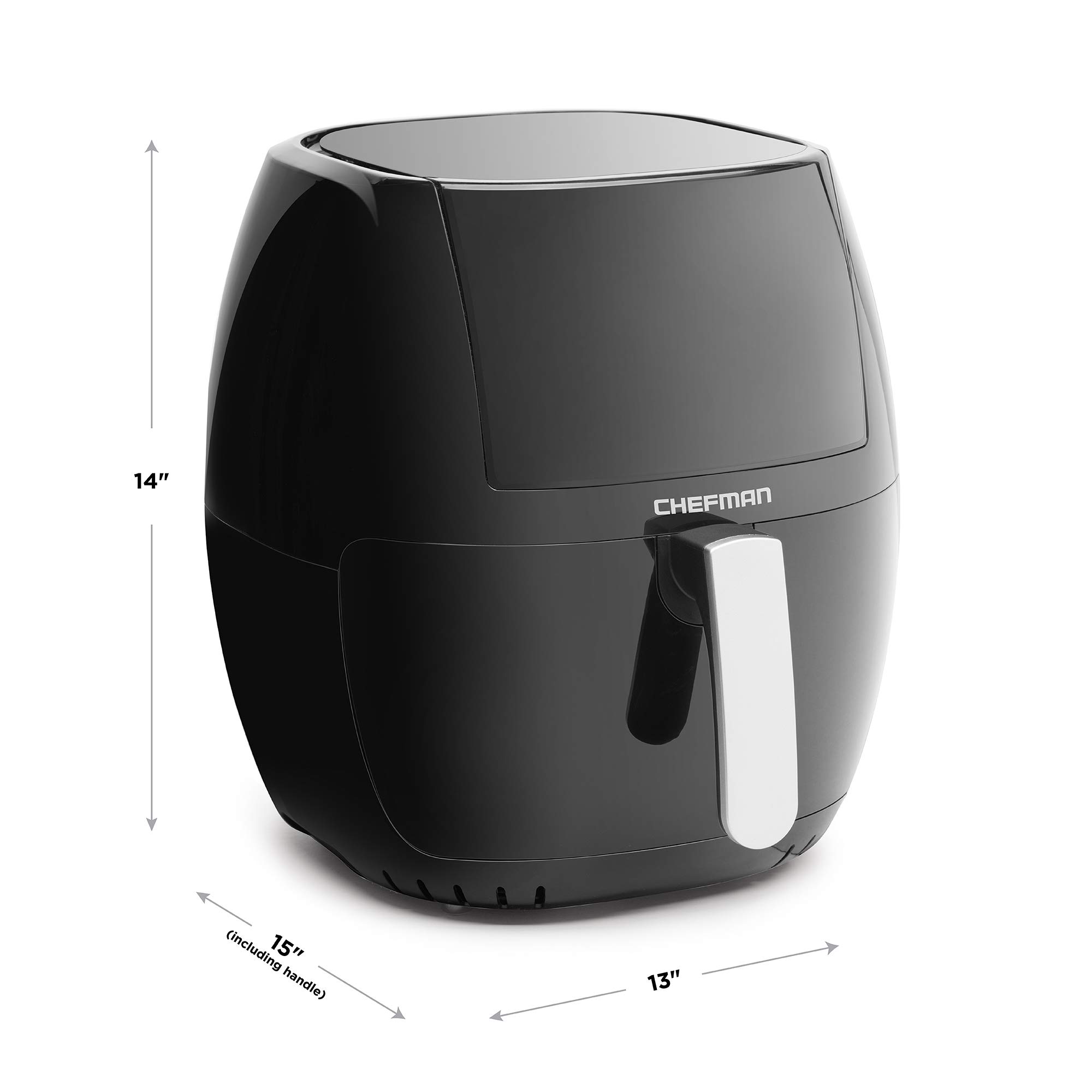 Chefman TurboFry Touch 8 Quart Air Fryer w/ XL Viewing Window & Advanced Digital Display, Fry with Less Oil for Healthy Food, Adjustable Temperature Control, Cooking Presets & Dishwasher-Safe Basket