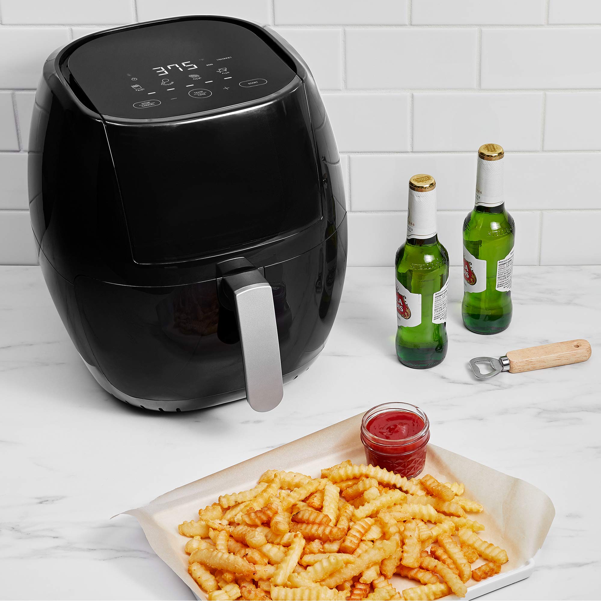 Chefman TurboFry Touch 8 Quart Air Fryer w/ XL Viewing Window & Advanced Digital Display, Fry with Less Oil for Healthy Food, Adjustable Temperature Control, Cooking Presets & Dishwasher-Safe Basket