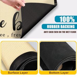 FUMAX Coffee Mat, Quick Drying Mat for Kitchen Counter, Hide Stain Absorbent Rubber Backed Coffee Bar Mat, Coffee Bar Accessories Coffee Maker Mat Fit Under Coffee Maker Machine Pot Espresso, 12*20IN