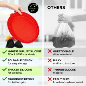 Silicone Crockpot Liner & Mitts | Reusable Slow Cooker Liner | Leakproof and Easy Clean Crock Pot Inserts for 7-8 Quart Pots