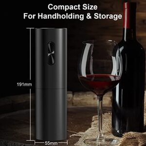 COKUNST Electric Wine Opener, Battery Operated Corkscrews for Wine Bottles with Foil Cutter, Reusable Automatic Wine Opener Accessories for Wine Lovers Gift Home Kitchen Party Bar Wedding