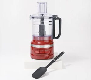 kitchenaid kfp0920qgc 9 cup 3 disks 2 blades & spatula food processor, gloss cinnamon