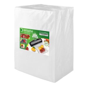 wvacfre 200 gallon size11x16inch vacuum sealer freezer bags with commercial grade,bpa free,heavy duty,great for food vac storage or sous vide cooking