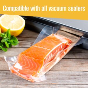 Houseables Vacuum Sealer Bags, Sous Vide Rolls, Two (2), Large 8 Inch x 50 Ft Commercial Grade Plastic, Food Vac Storage & Seal, Airtight Vacume Saver, Microwave & Freezer Safe, Store A Meal