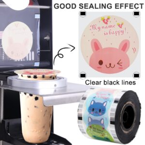 Tragaomx Cup Sealing Film Sealer Film Roll For Cup Sealing Machine For Bubble Tea Boba Cup Sealing Seal Film For 90-105mm PP Cup Sealing Film