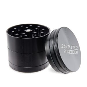 santa cruz shredder herb and spice grinder made in usa (large (2.7 inch), black)