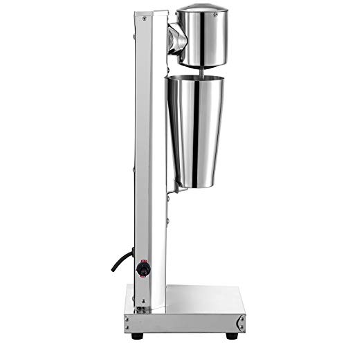 VEVOR Milkshake Maker Kit, Stainless Steel Electric Milkshake Maker, 180W Milkshake Machine, Single Head Classic Milkshake Maker with 800ml Cup, Silver Milkshake Maker Machine, 2 Speed Adjustable