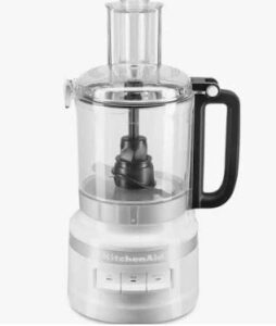 kitchenaid kfp0920qwh 9 cup 3 disks 2 blades & spatula food processor, white