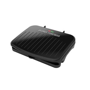 George Foreman 5-Serving Classic Plate Electric Indoor Grill and Panini Press - Black