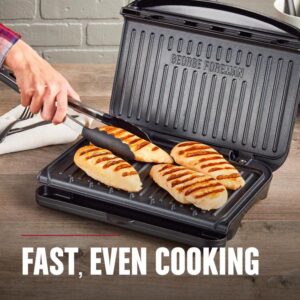 George Foreman 5-Serving Classic Plate Electric Indoor Grill and Panini Press - Black