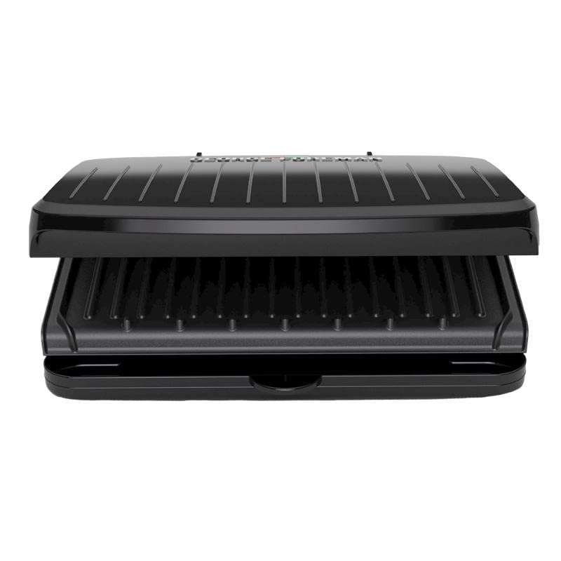 George Foreman 5-Serving Classic Plate Electric Indoor Grill and Panini Press - Black