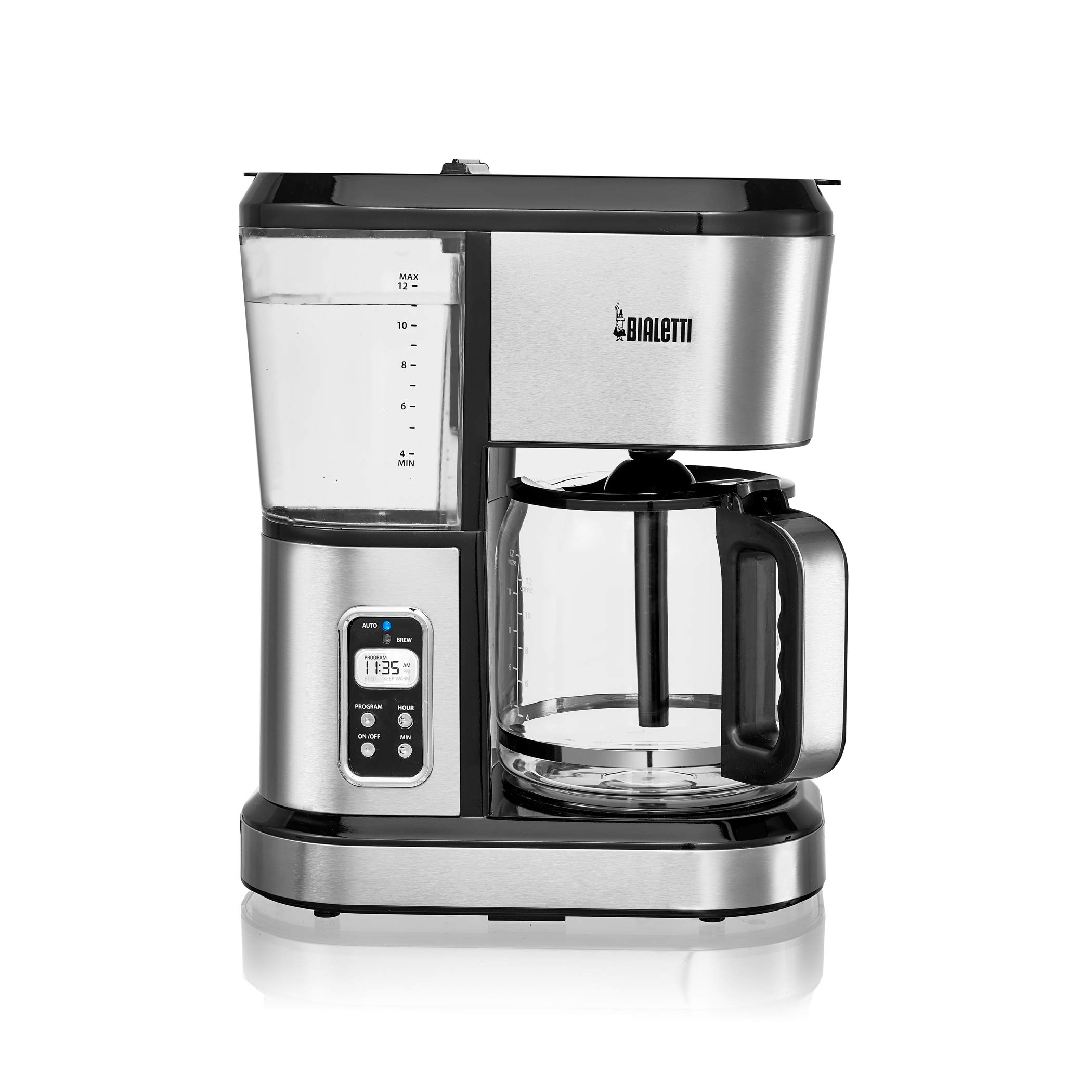 Bialetti (35061) 12 Cup Programmable Coffee Maker, Stainless Steel