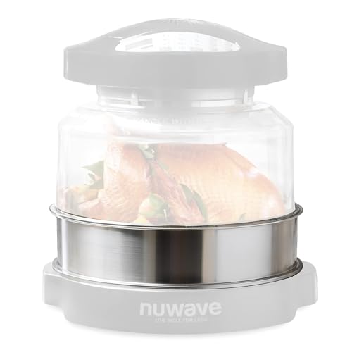 Nuwave Oven Pro Plus Stainless Steel 3” Extender Ring– Compatible With Nuwave Oven Pro Plus Models