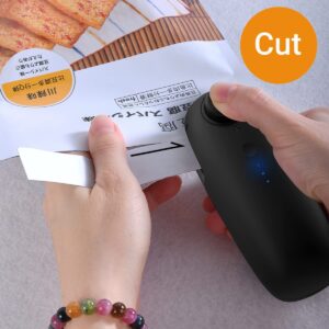 Mini Bag Sealer, 2 in 1 Seal & Cutter Heat Sealers, Rechargeable Portable Bag Resealer, Handle Food Sealer, Sealing Machine for Food Storage Plastic Bags Snacks Keep Food Fresh (USB Charging)