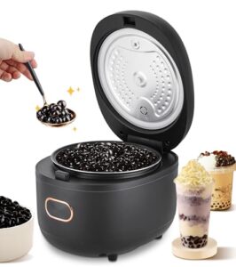 yjingrui boba cooker boba pot 5l automatic pearl tapioca cooker for boba tea & bubble tea & milk tea touchscreen 110v