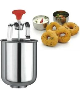 maruti enterprises 304 grade stainless steel medu vada maker | medu wada maker | donut maker dispenser | stainless steel tool kitchen pastry making | bake ware | south indian utensils – pack of 1