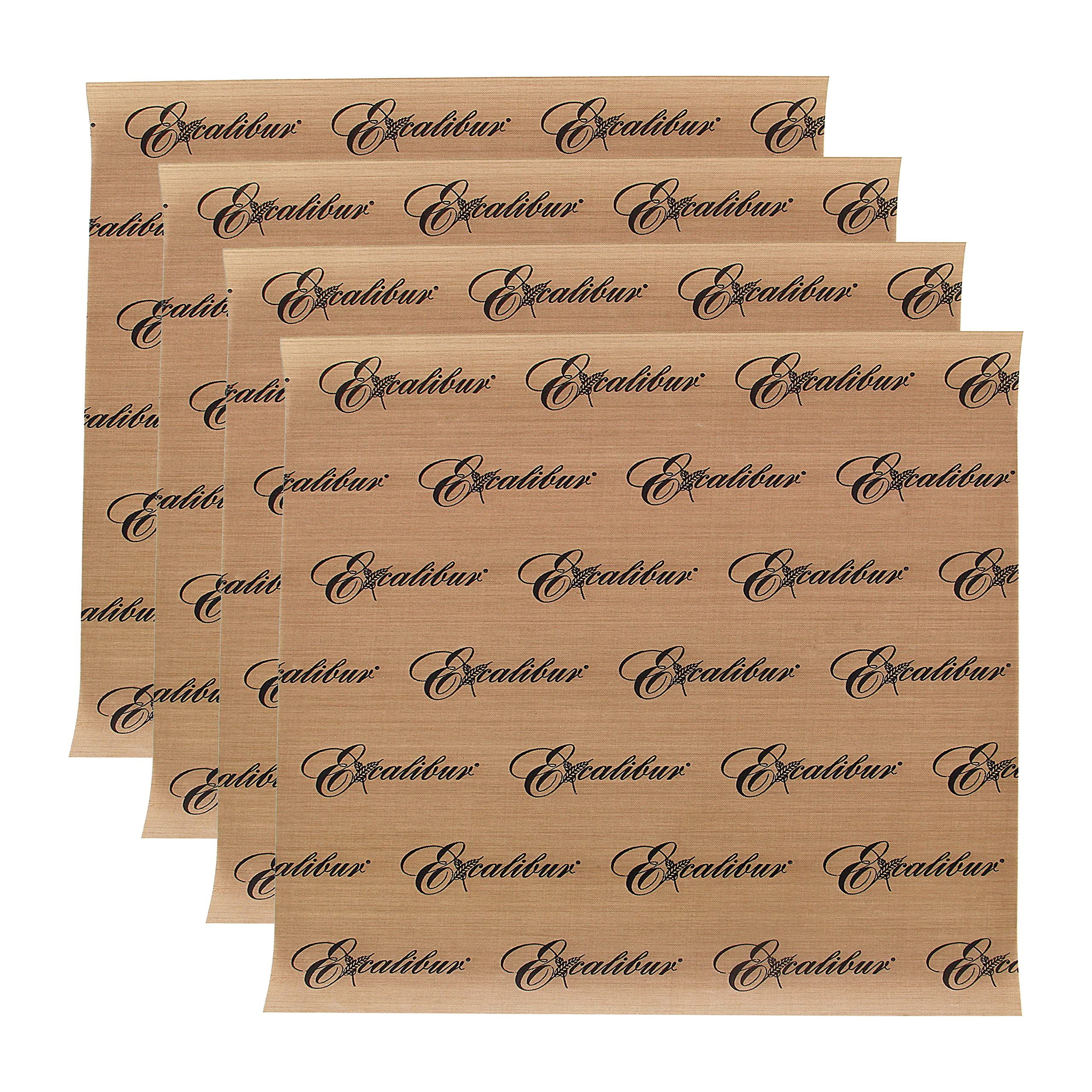 Excalibur ParaFlexx Reusable Non-Stick Drying Sheets for Food Dehydrators, Set of 4, Brown