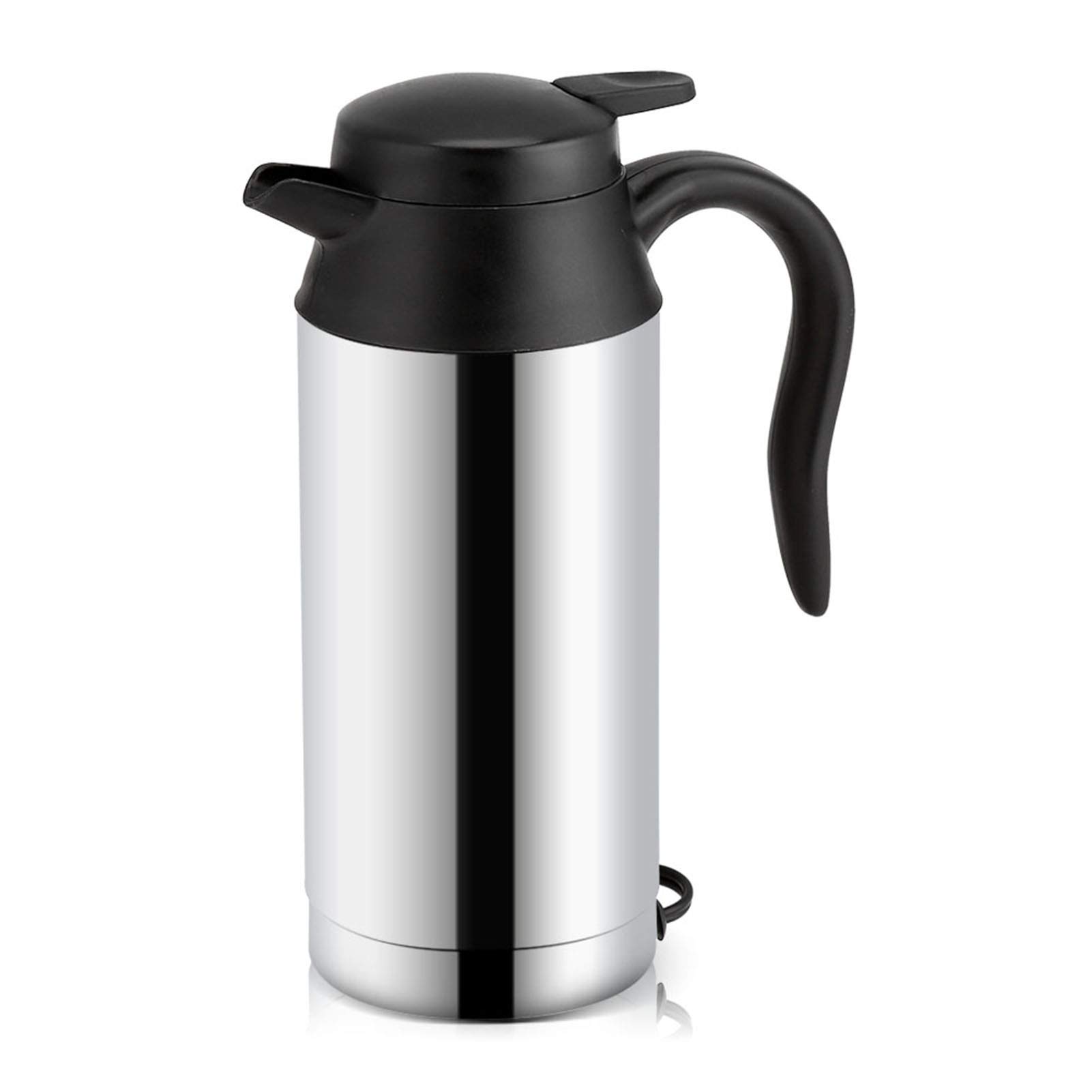 12V 750ml Stainless Steel Car Electric Heating Mug Drinking Cup Travel Kettle Water Boiler for Water Tea Coffee Milk