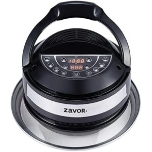 zavor 8 in 1 air fryer lid for 6qt & 8qt stovetop pressure cookers, multicookers, instant & stock pots | with accessories: stainless steel frying basket, silicone mat, cooking tongs & recipe ebook