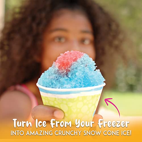 Hawaiian Shaved Ice Snow Cone Machine Package with 6 Flavoring Syrups and Party Ready Accessories