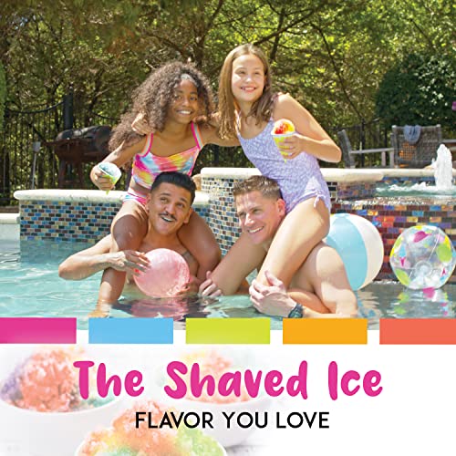 Hawaiian Shaved Ice Snow Cone Machine Package with 6 Flavoring Syrups and Party Ready Accessories