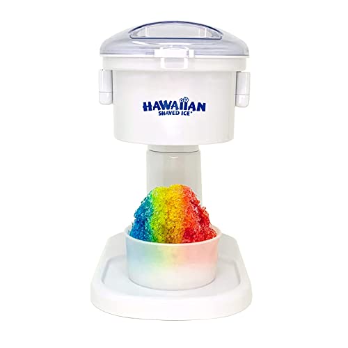 Hawaiian Shaved Ice Snow Cone Machine Package with 6 Flavoring Syrups and Party Ready Accessories