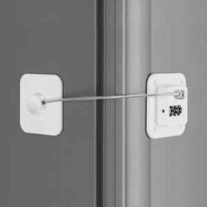 high-end fridge lock, keep your food and kids safe with our refrigerator lock - no keys needed, combination lock for fridge, pantry, and cabinet (pads size: 2.6 x 2.6 in)