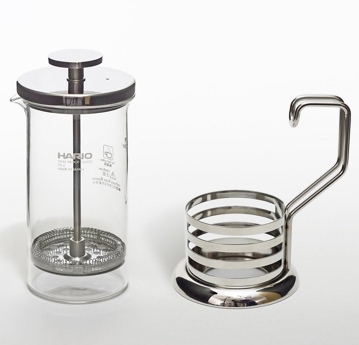 Hario Harior Bright Coffee or Tea Press Silver 600ml