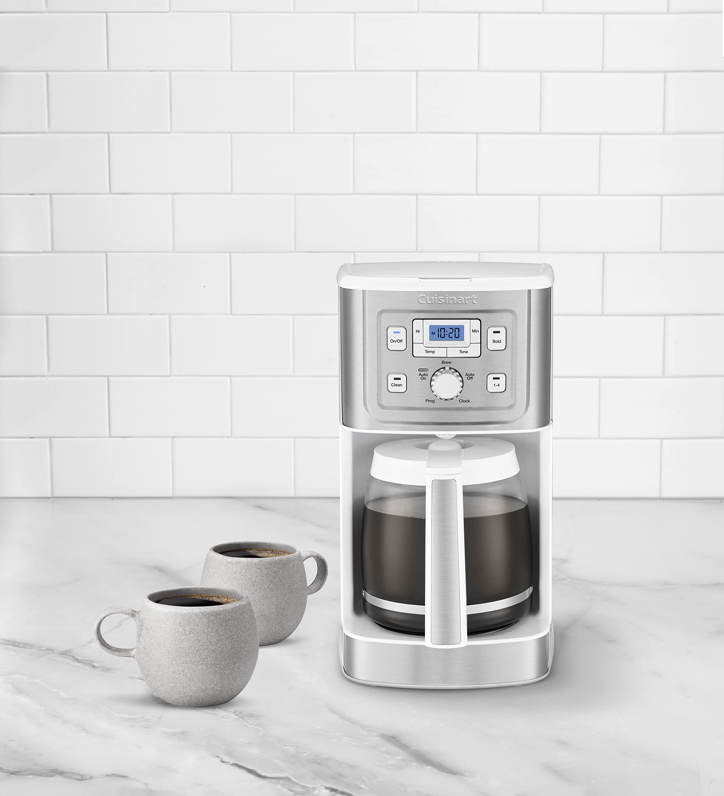 Cuisinart Brew Central Digital Display 14-Cup Self-cleaning Programmable Coffee Maker White (Renewed)